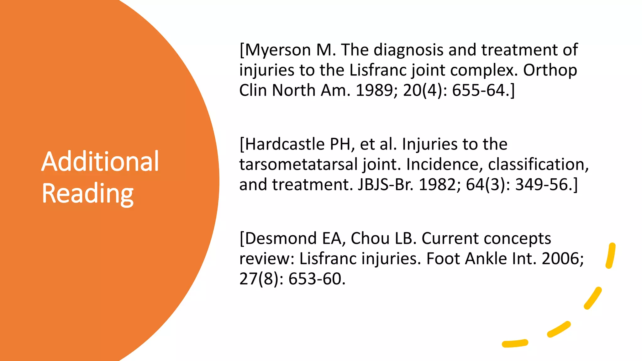 AJM Sheet: Lisfranc Trauma | PPTX
