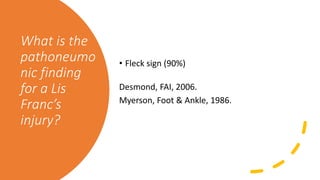 AJM Sheet: Lisfranc Trauma | PPTX