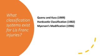 AJM Sheet: Lisfranc Trauma | PPTX