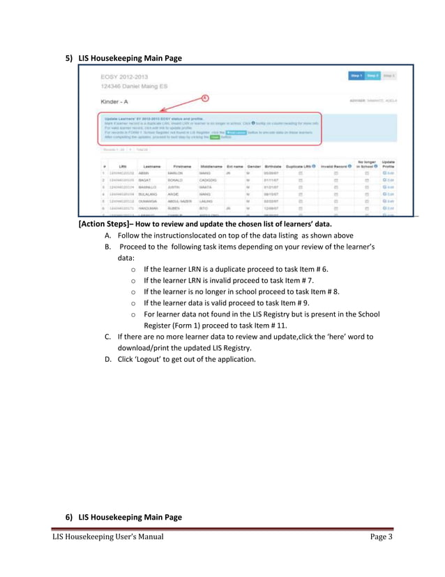 Lis housekeeping users manual (formal school) | DOCX