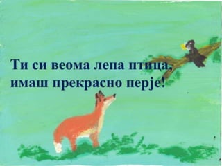Lisica i gavran narodna basna | PPTX