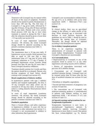 Lisinopril Tablets USP Taj Pharma SmPC | PDF