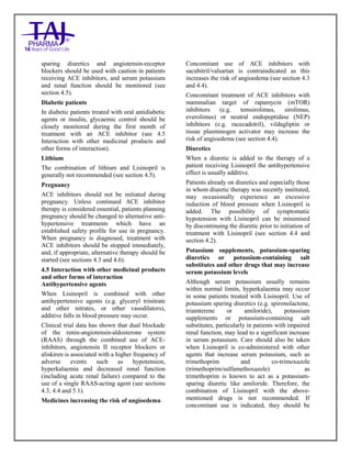 Lisinopril Tablets USP Taj Pharma SmPC | PDF