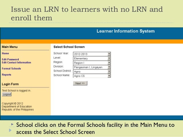 Learner Information System