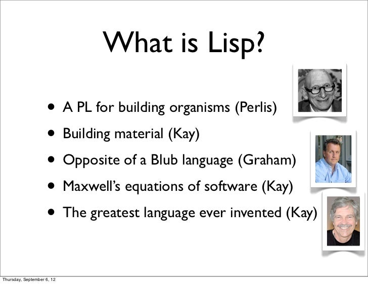 Learn a language : LISP