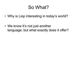 Lisp in the Cloud | PPT