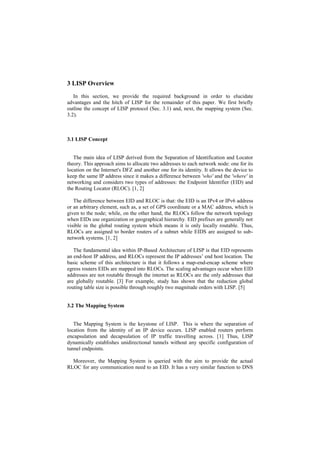 Study about Locator/Identifier Separation Protocol (LISP) | PDF