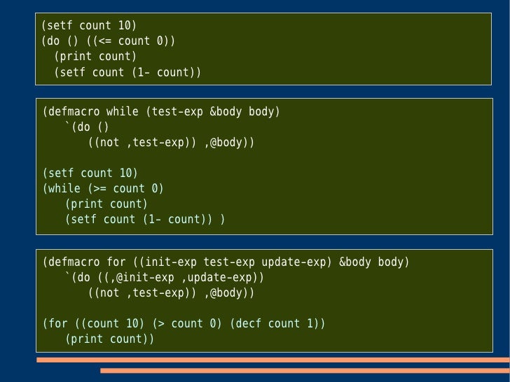 Lisp tutorial for Pythonista : Day 1