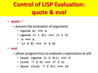 INTRODUCTION TO LISP | PPT