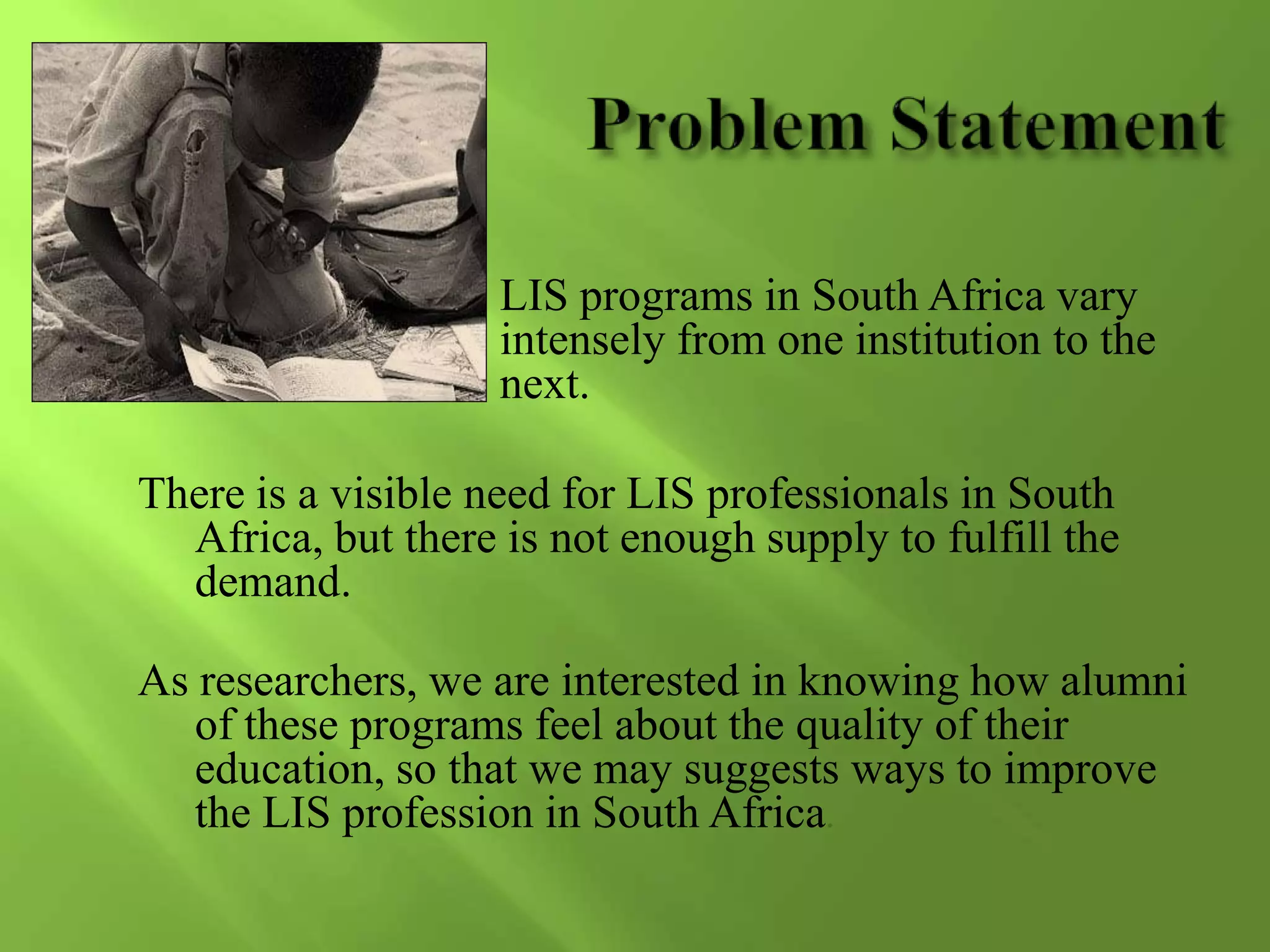 Lis Program Evaluation In South Africa | PPTX