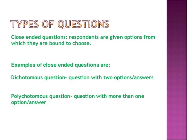 HOW TO CONSTRUCT A QUESTIONNAIRE
