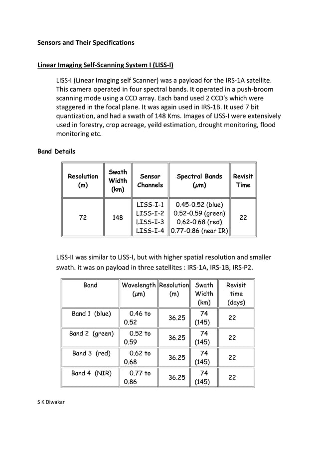 LISS | PDF | Cameras and Camcorders | Consumer Electronics