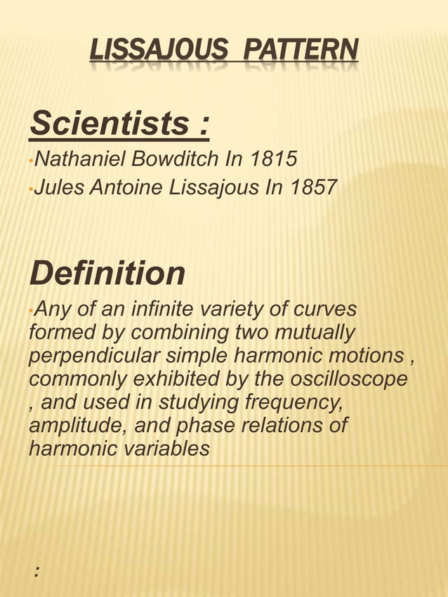 Lissajous pattern | PDF