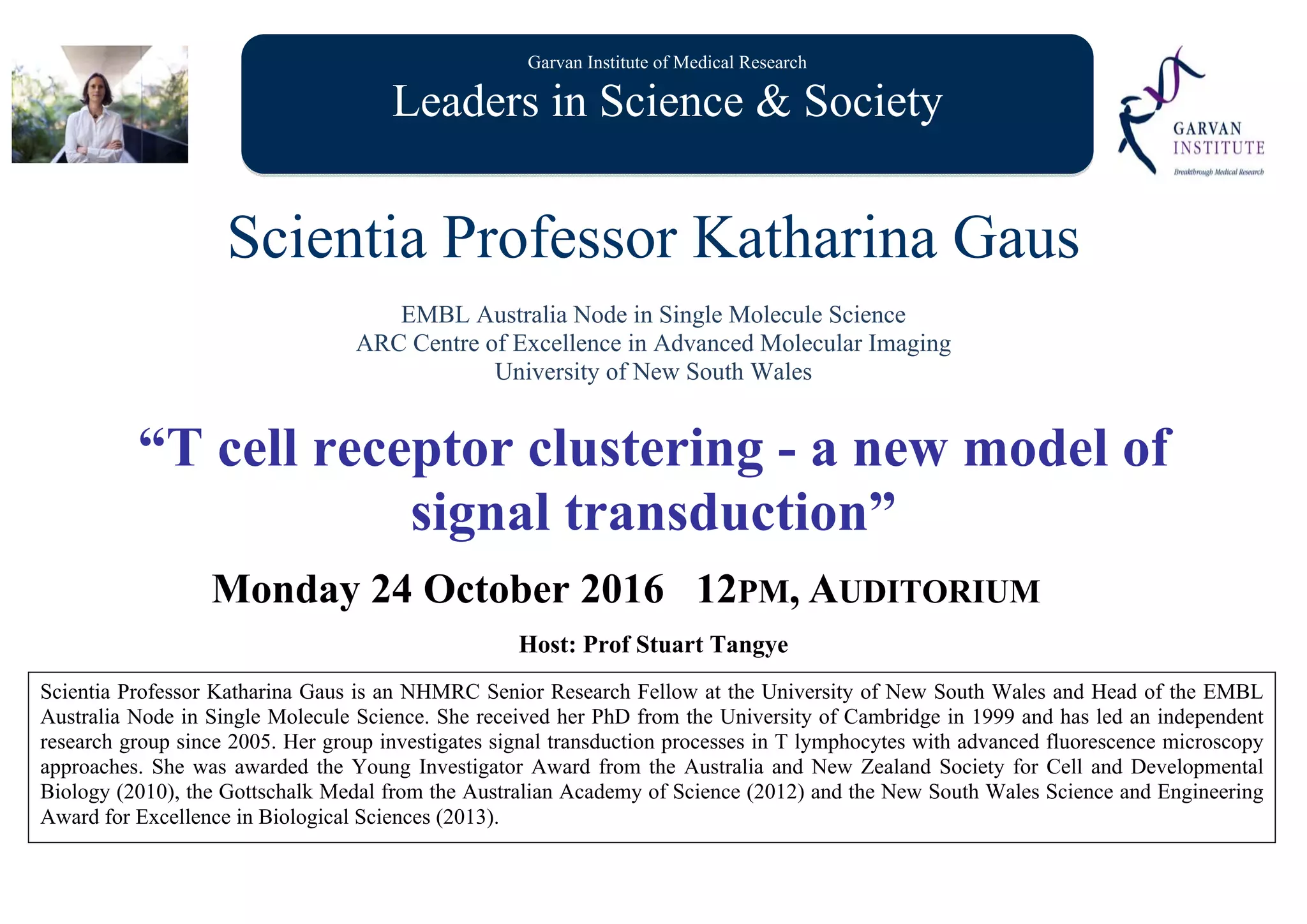 Leaders in Science and Society - Scientia Prof Katharina Gaus | PDF