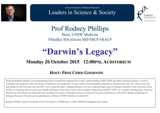 Leaders in Science and Society - Prof Rodney Phillips | PDF
