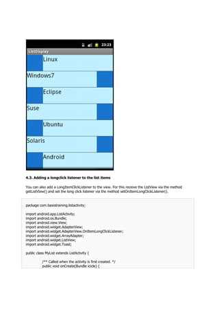 Day 8: Dealing with Lists and ListViews | PDF