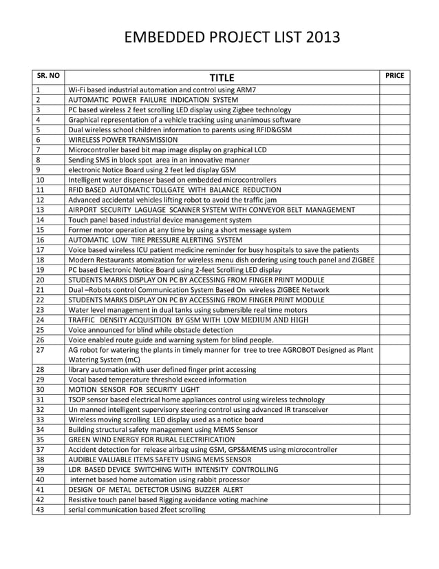 B.TECH/M.TECH EMBEDDED IEEE PROJECTS | PDF