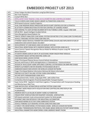 B.TECH/M.TECH EMBEDDED IEEE PROJECTS | PDF
