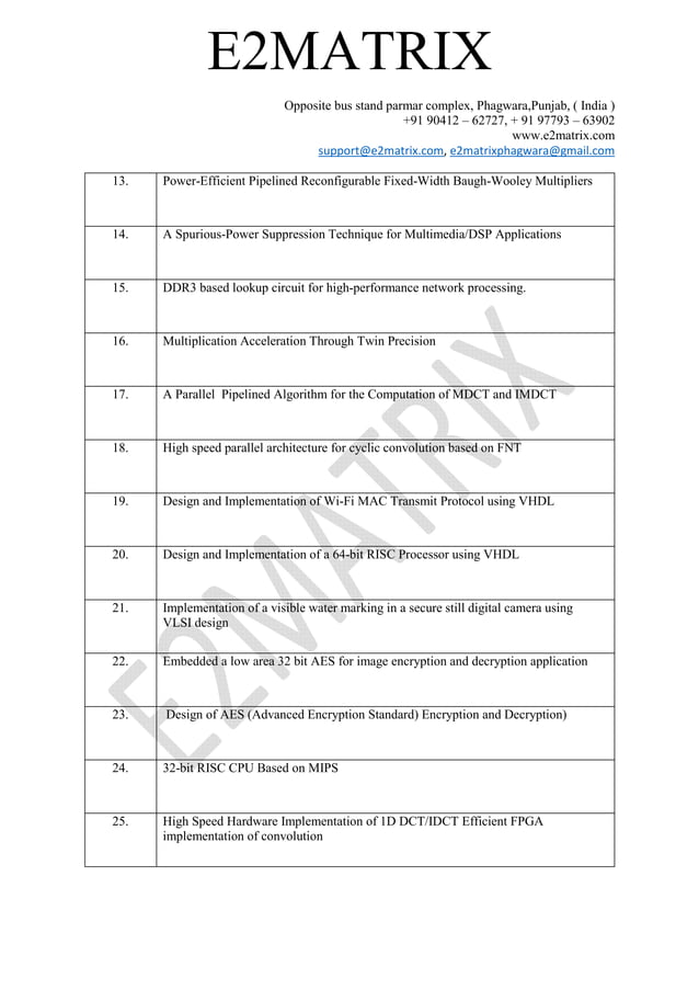 Vlsi Projects Using Verilog Code 2014 2015 Pdf Computing