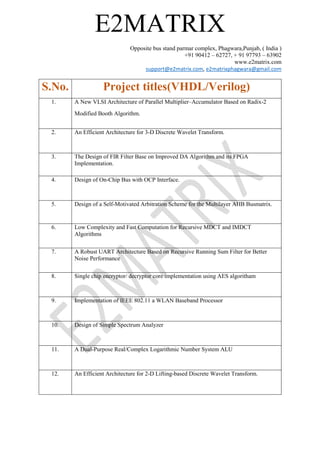 IEEE Embedded Project list | PDF