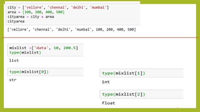 python lists with examples and explanation python lists with examples and explanation | PPTX