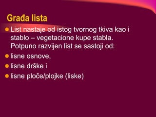 List - biljni organi, dijelovi biljke.pptx