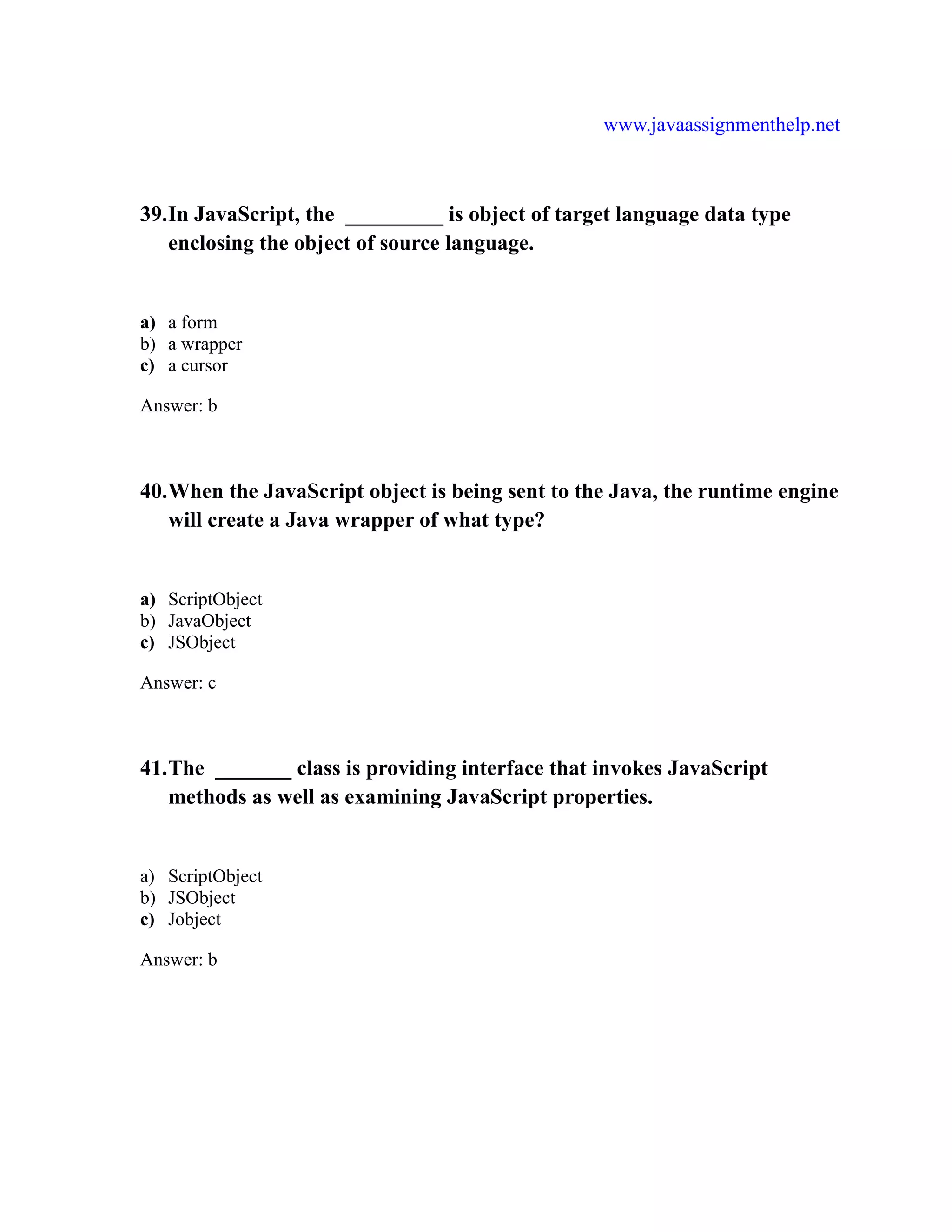 Java Multiple Choice Questions And Answers Pdf