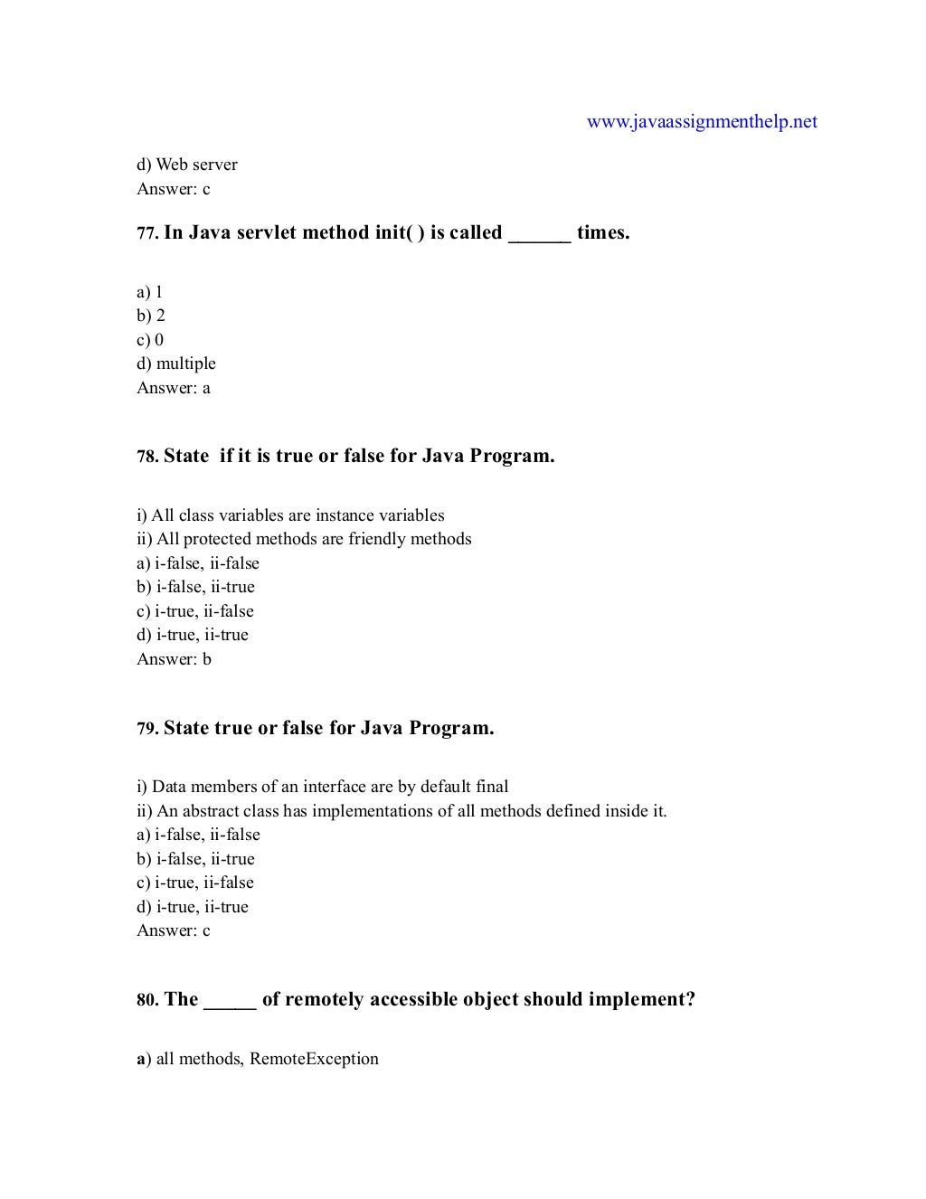Java Multiple Choice Questions And Answers java-multiple-choice-questions-and-answers