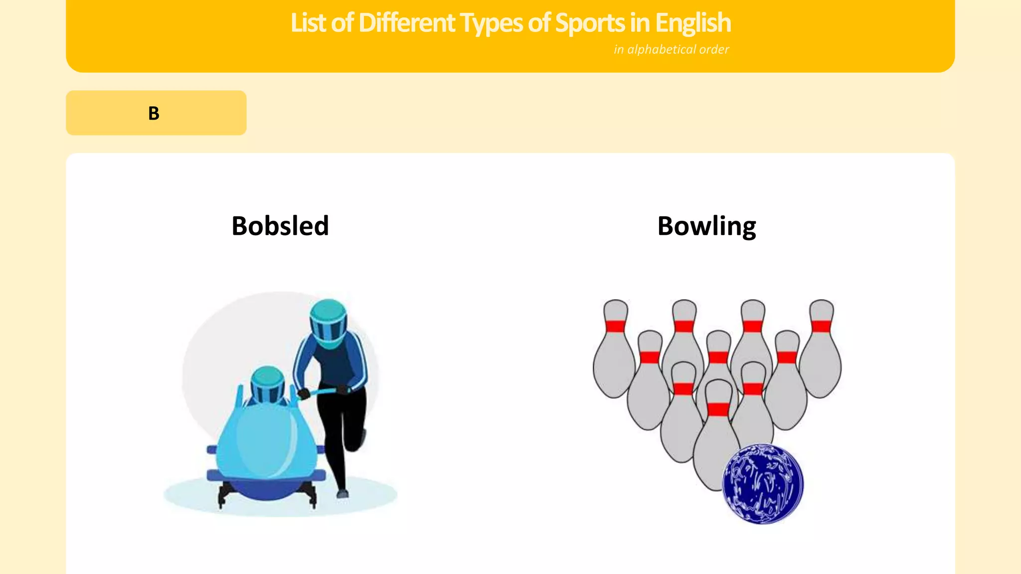 Different Types of Sports in English | PPTX