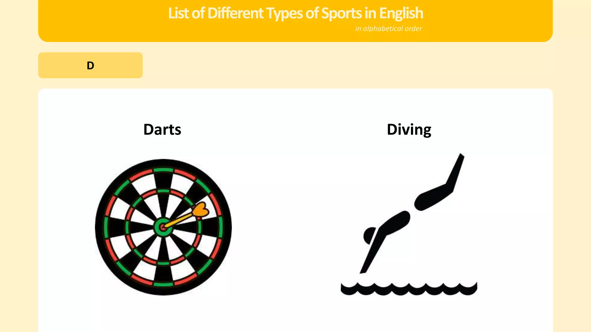 Different Types of Sports in English | PPTX