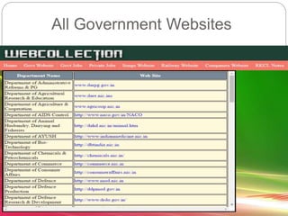 List of government websites | PPTX