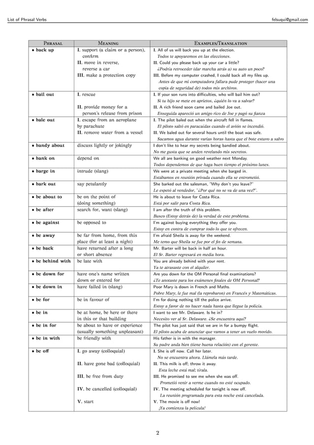 List of-phrasal-verbos | PDF