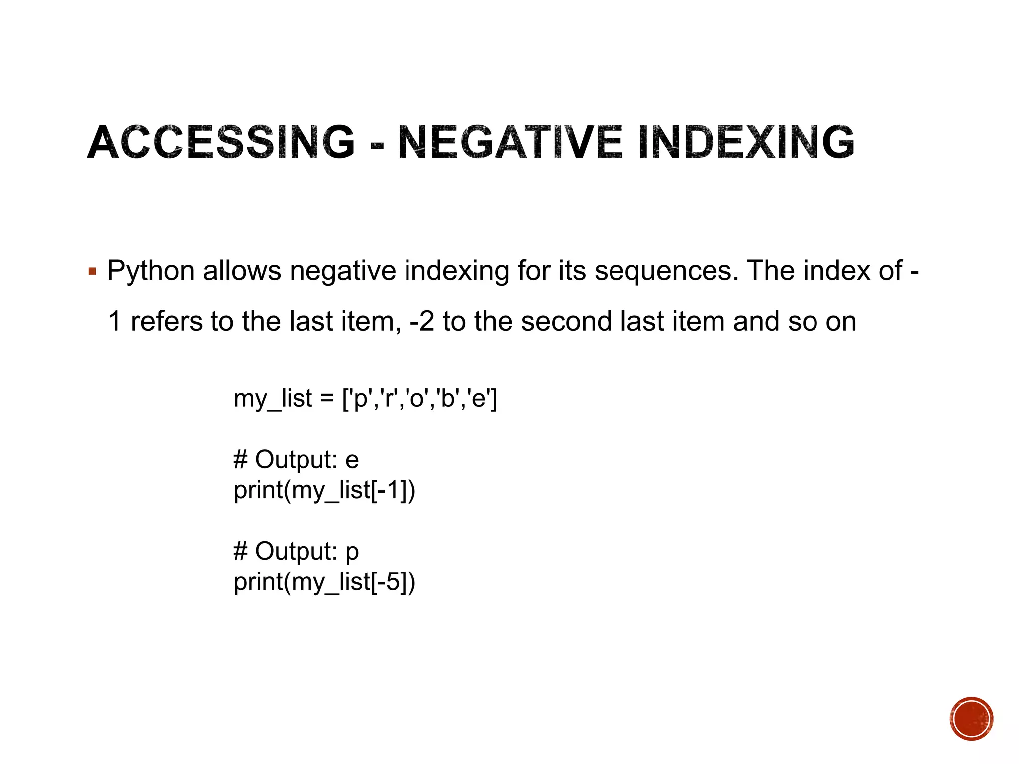 List In Python Ppt 