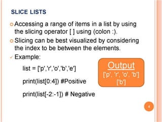 List in Python | PPT