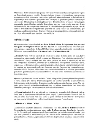 Lista base de indicadores de ah/sd Cristina Delou | PDF