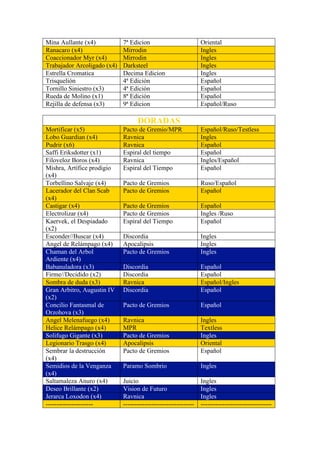 Lista Magic | PDF