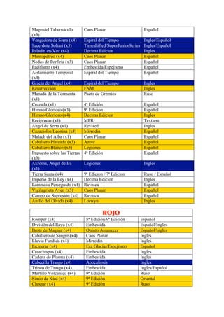 Lista Magic | PDF