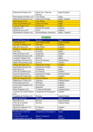 Lista Magic | PDF