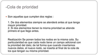 Estructura de Datos (LISTAS, COLAS y PILAS) | PPTX