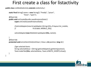List adapter with multiple objects | PPTX