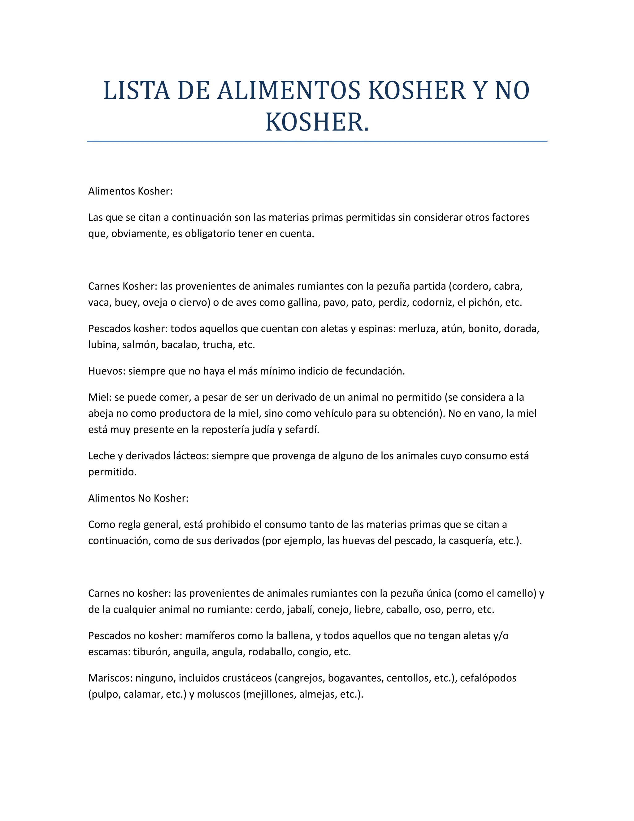 LISTA DE ALIMENTOS KOSHER Y NO KOSHER.docx