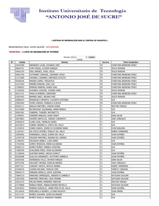 Lista de Asignación de Tutores | PDF