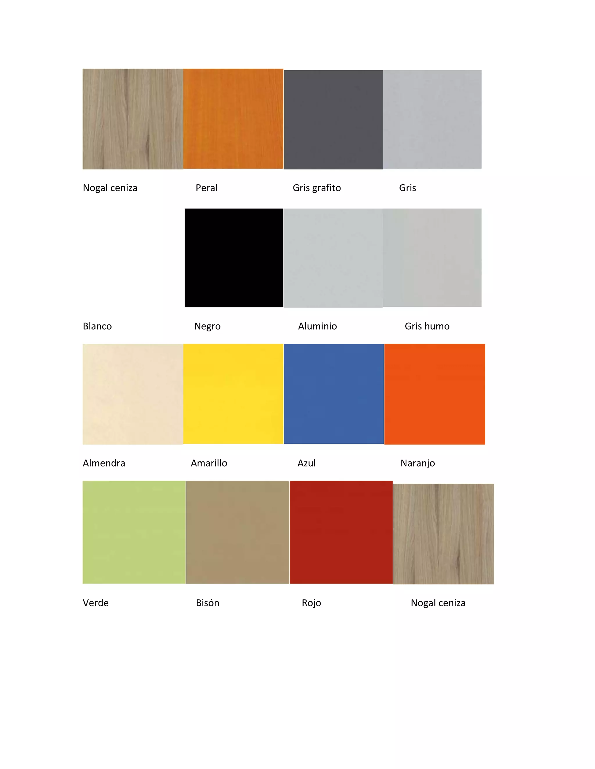 Lista de colores masisa | DOCX