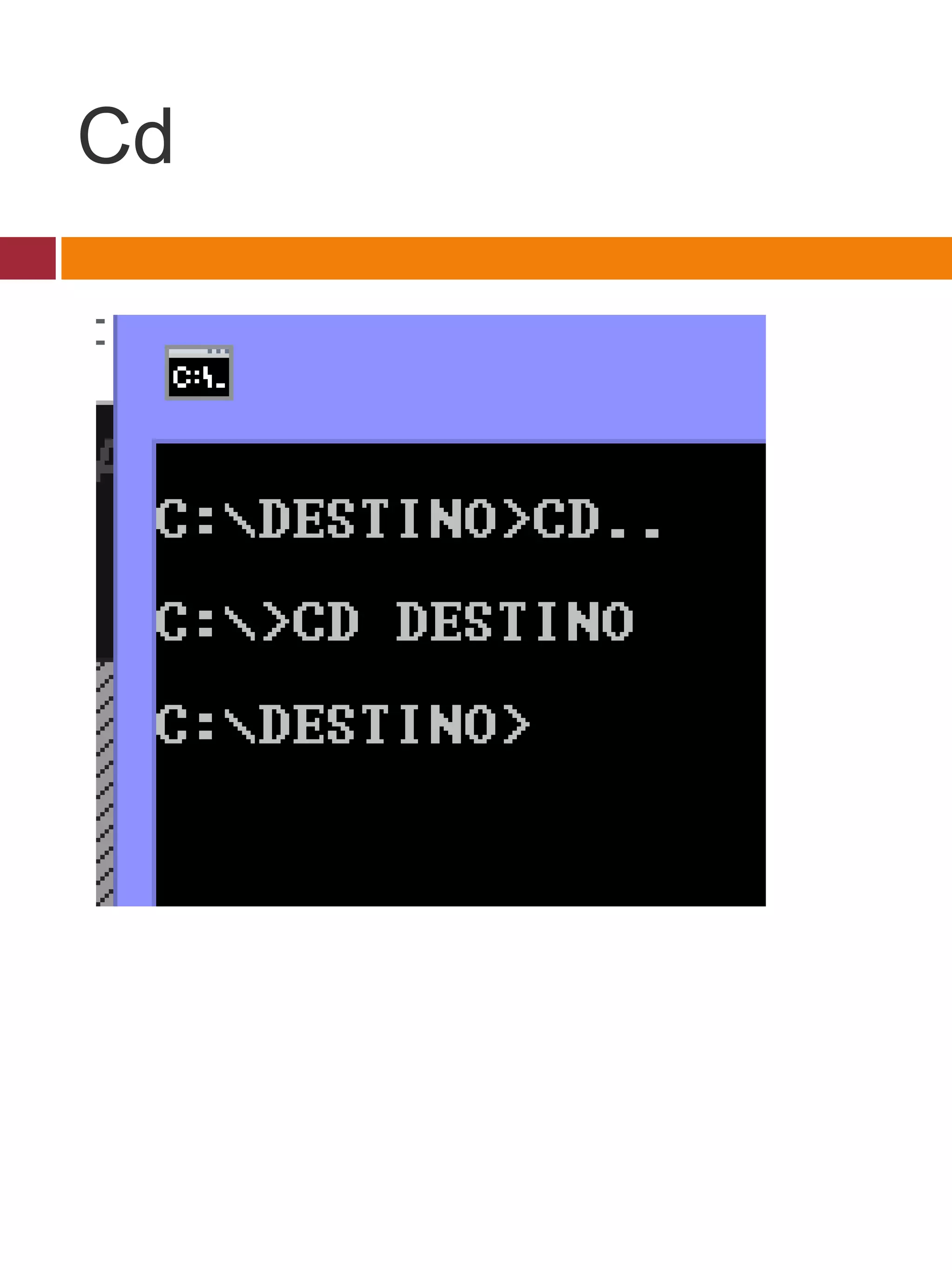 Lista de comandos cmd | PPTX