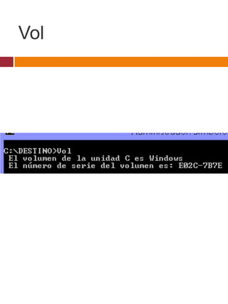 Lista de comandos cmd | PPTX