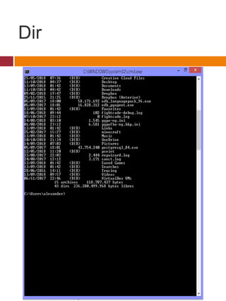 Lista de comandos cmd | PPTX