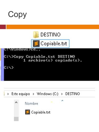 Lista de comandos cmd | PPTX