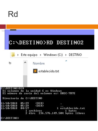 Lista de comandos cmd | PPTX
