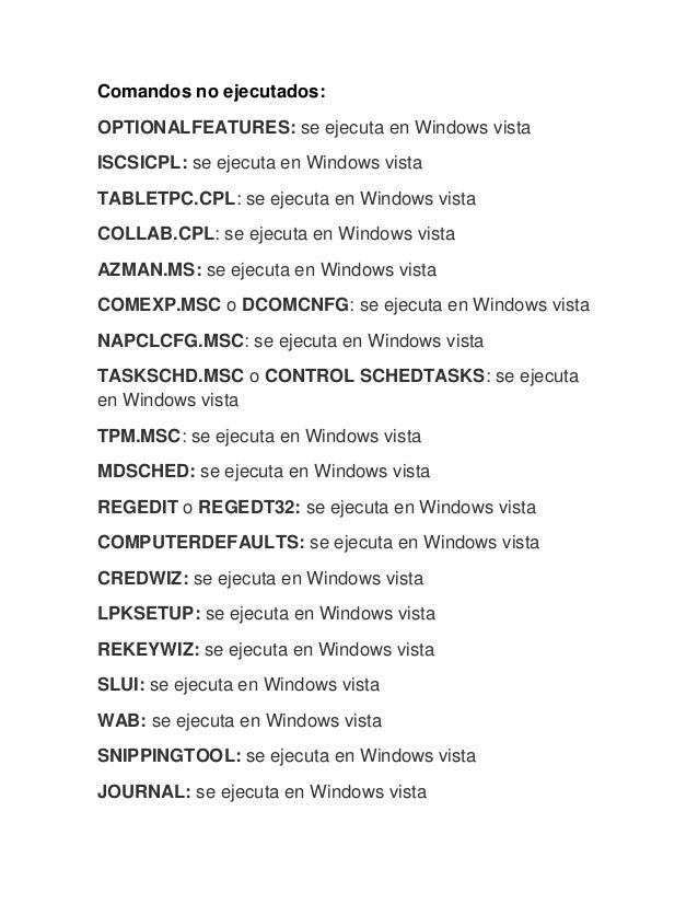 Listado De 140 Comandos Para Ejecutar En Windows Info En