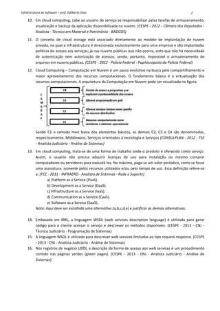 Lista de exercícios tipos de arquitetura infraestrutura de software | PDF